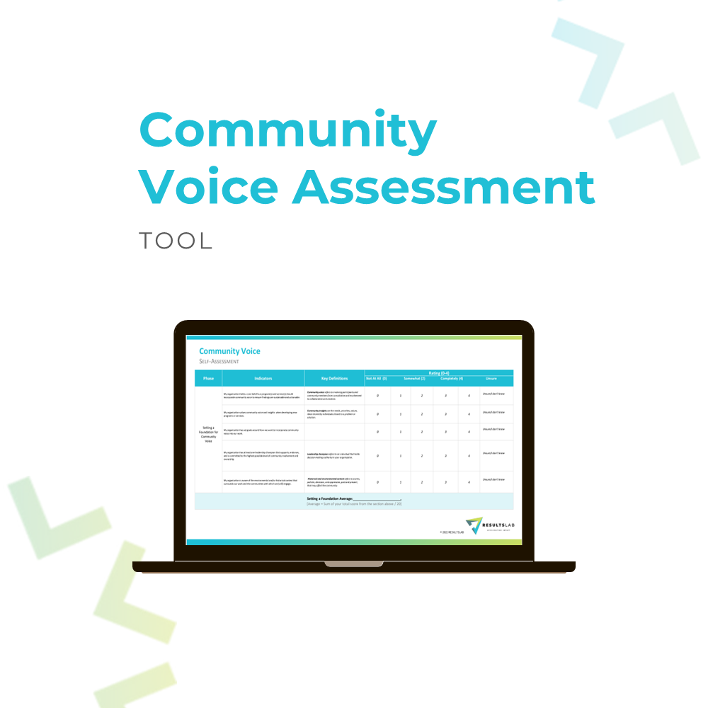 Community Voice Organizational Assessment